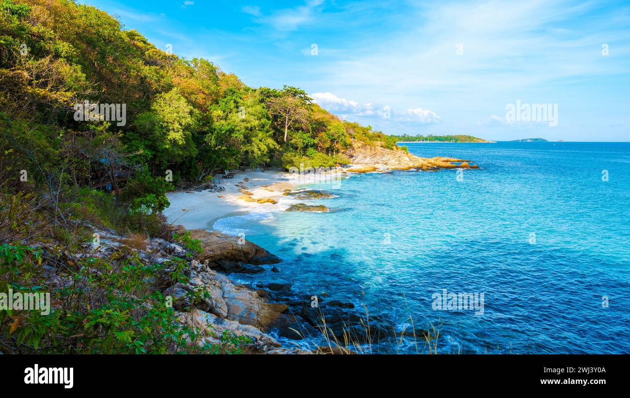 Koh Samet Island Rayong Thailand, white tropical beach of Samed Island ...