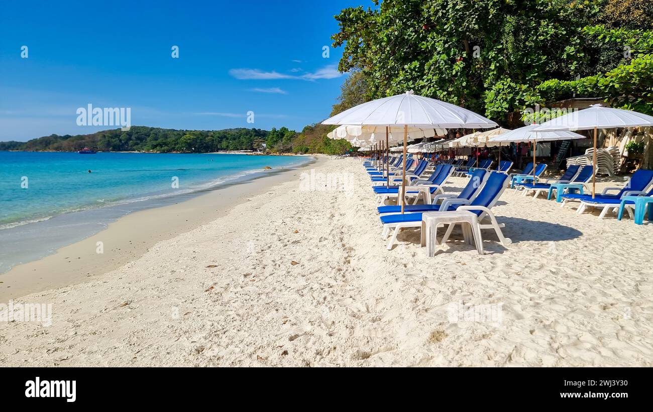 Koh Samet Island Rayong Thailand, white tropical beach of Samed Island ...