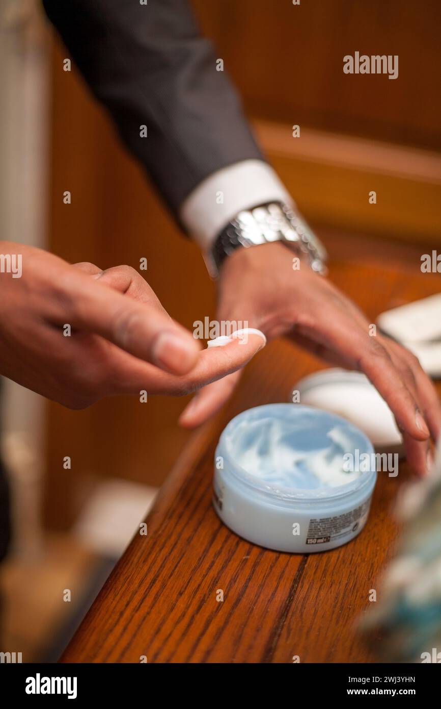 Gentleman's Grooming Ritual Stock Photo - Alamy
