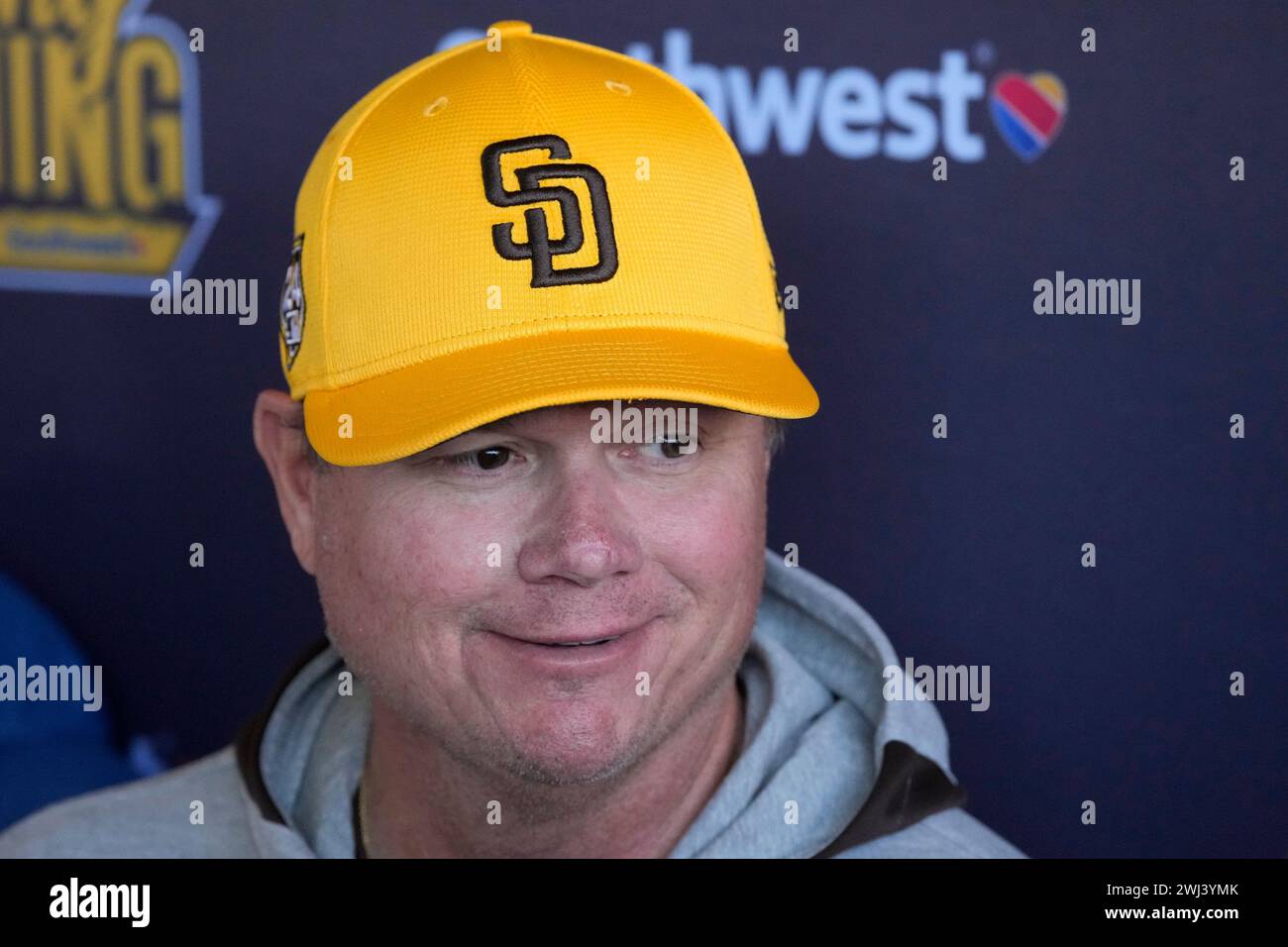 San Diego Padres manager Mike Shildt speaks to the media prior to ...