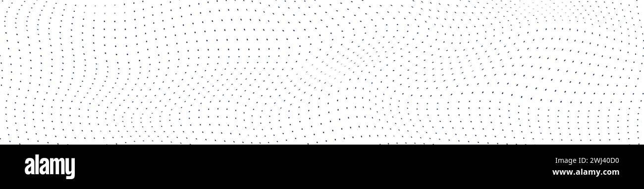 Abstract wave background with flowing dot particles, data flow or sound ...