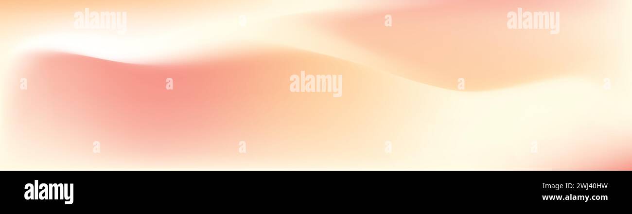 Soft pastel gradient background blending pink, peach, and yellow. Flat vector illustration ...