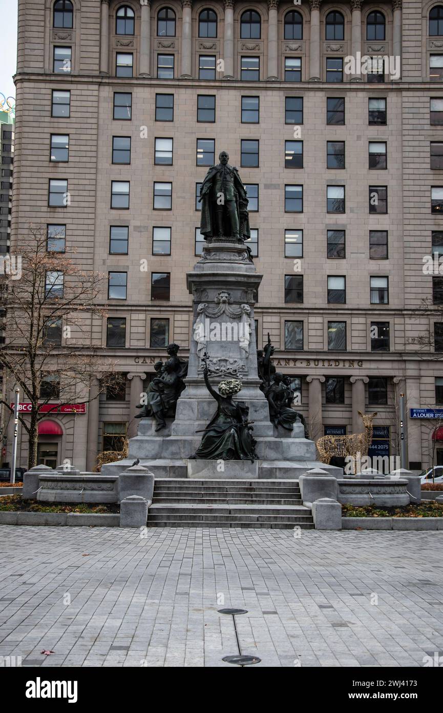 Statue of King Edward in Montreal, Quebec, Canada Stock Photo - Alamy