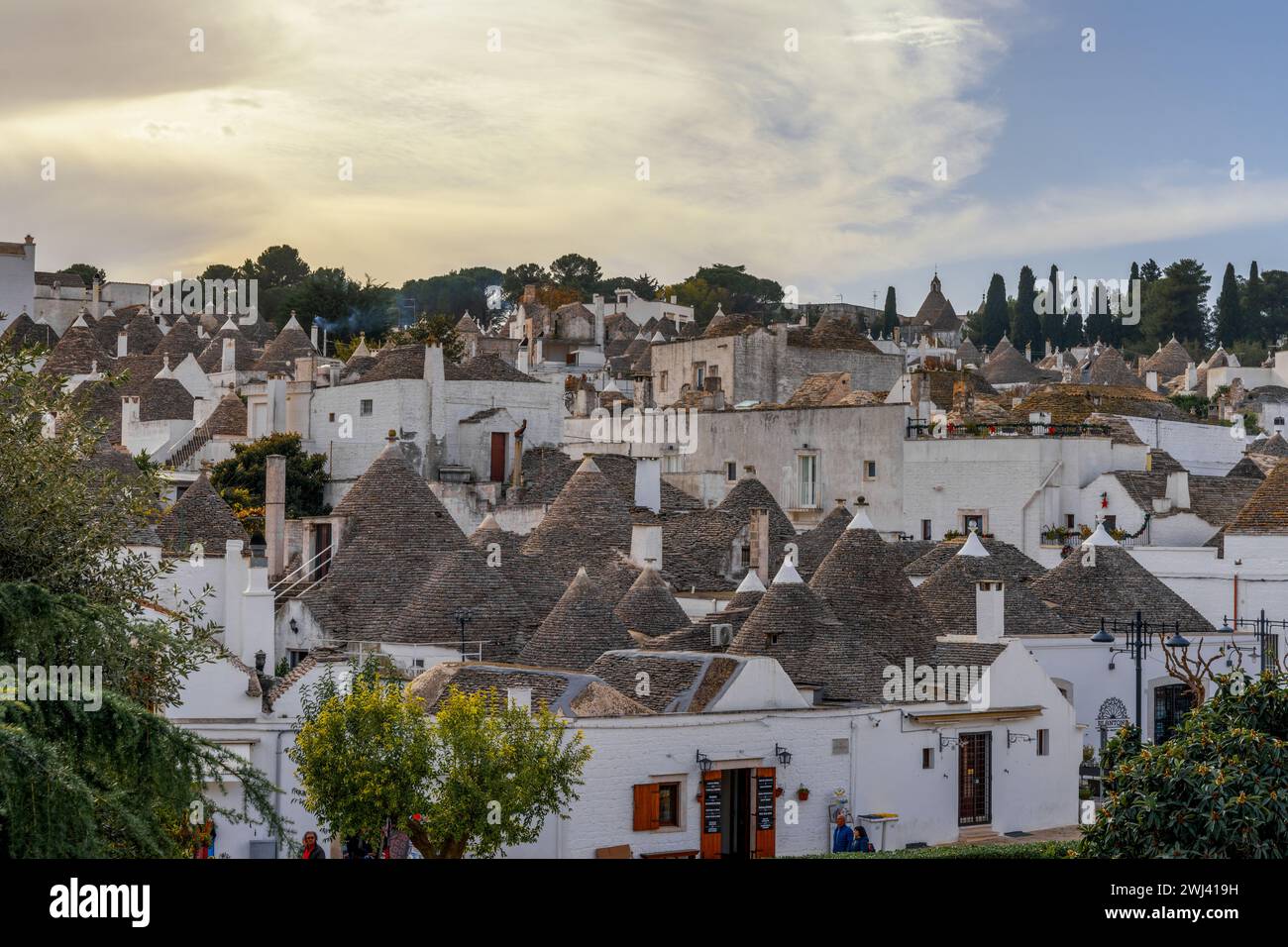 View of the Rione Monti District of Alberobello with its historic ...