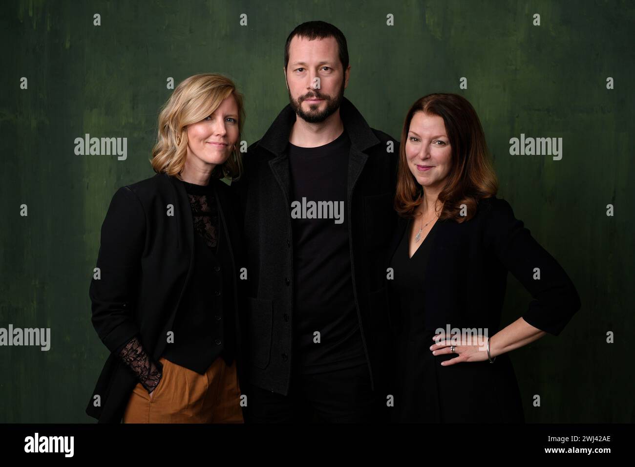 Michelle Mizner, from left, Mstyslav Chernov, and Raney Aronson-Rath ...