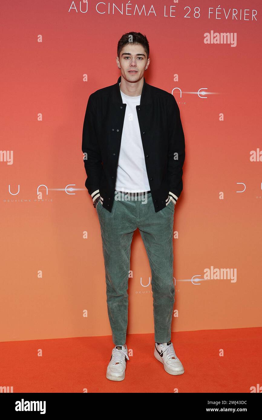 Paris, France. 12th Feb, 2024. Axel Marbeuf attends the 'Dune 2' Paris ...