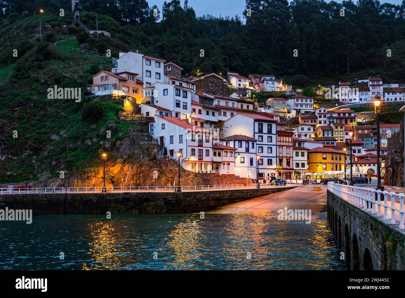 The village around the ocean bay Stock Photo - Alamy