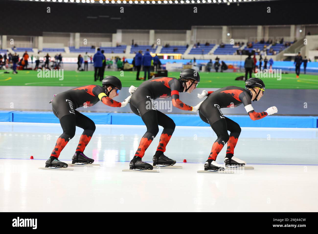 Aomori, Japan. 11th Feb, 2024. Canada team group (CAN) Speed Skating ...