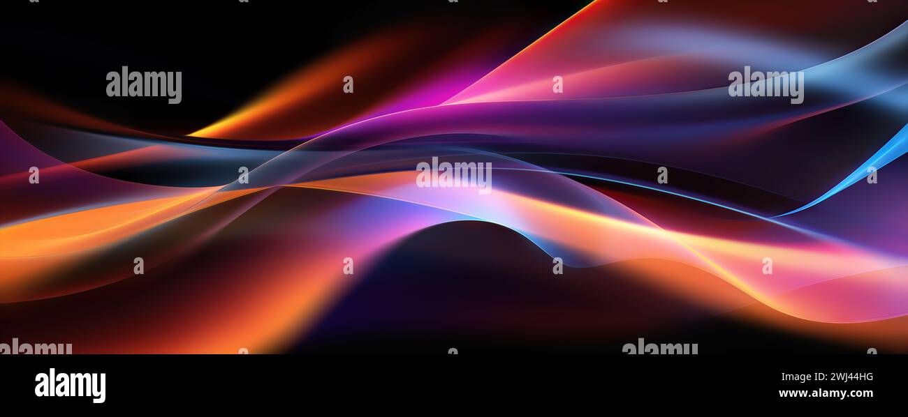 Colorful Ribbon in Neon Colors Stock Photo - Alamy