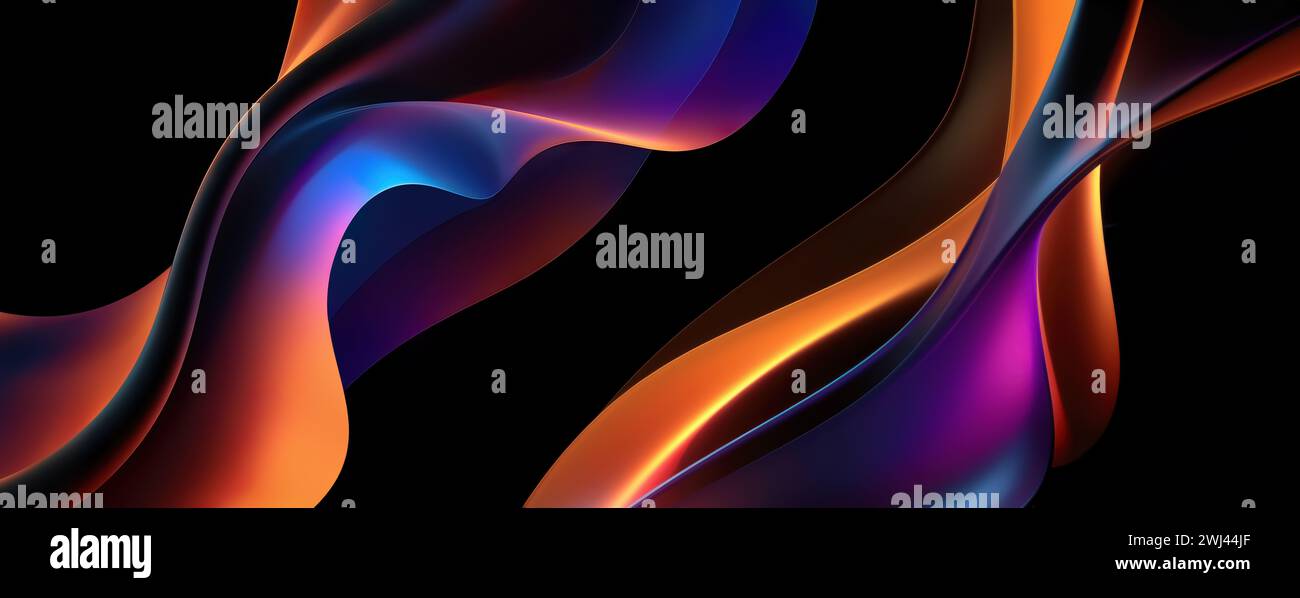 Fluid ribbon art hi-res stock photography and images - Alamy