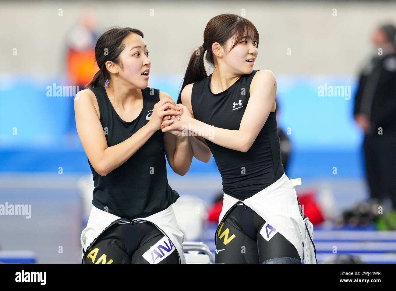 Aomori, Japan. 10th Feb, 2024. (L-R) Akane Iida, Hana Noake (JPN) Speed ...