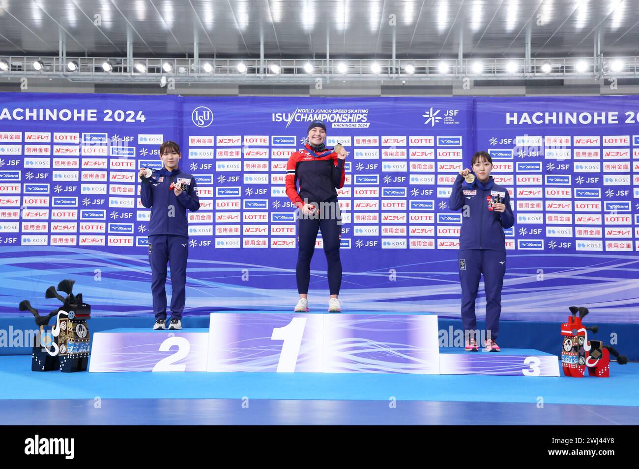 Aomori, Japan. 10th Feb, 2024. (L-R) Hana Noake (JPN), Aurora Grinden ...