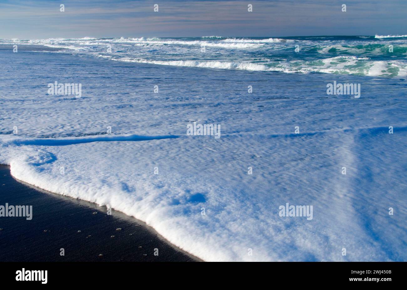 Surf zone, Devils Punch Bowl State Natural Area, Oregon, Oregon Stock ...