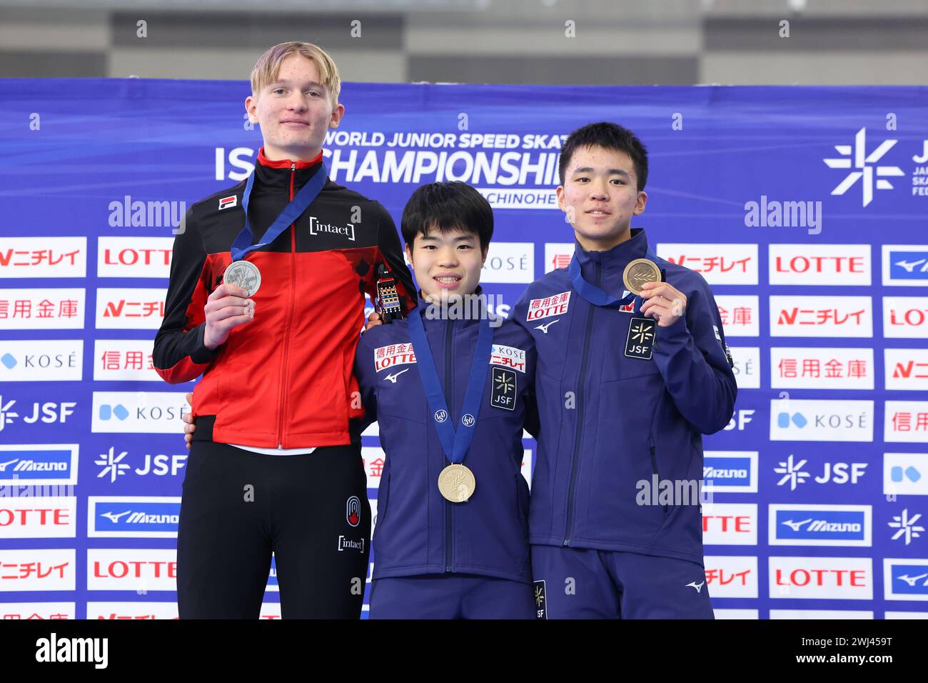 (L-R) Daniel Hall (CAN), Yuta Fuchigami, Taiki Shingai (JPN), FEBRUARY ...