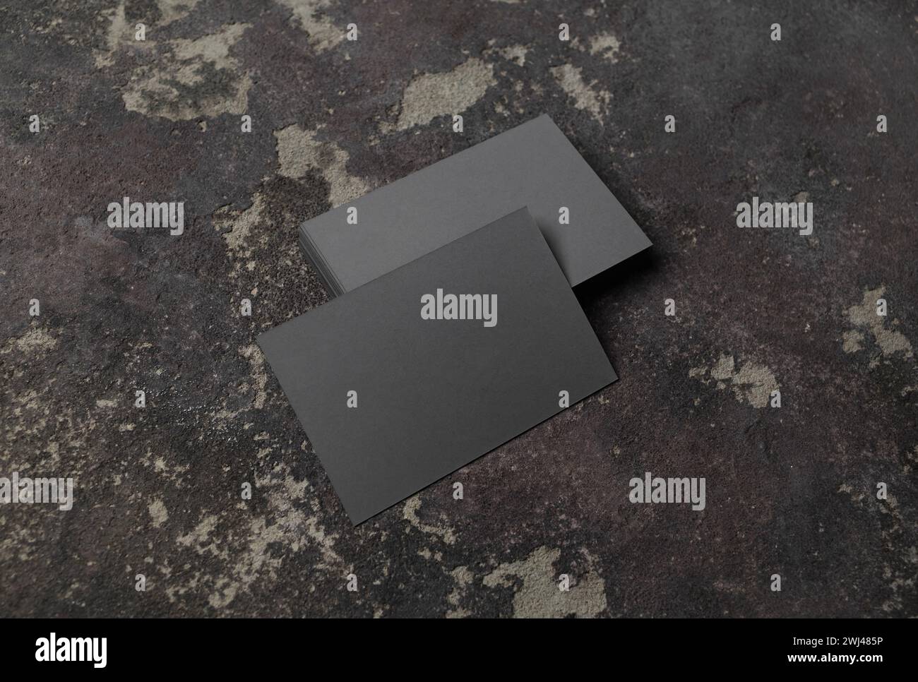 Grey business cards Stock Photo - Alamy