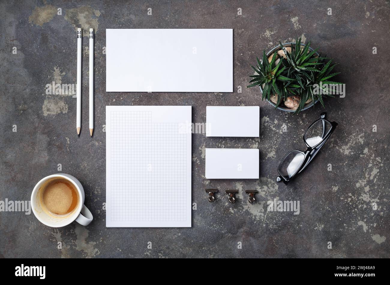 Office stationery template hi-res stock photography and images - Alamy