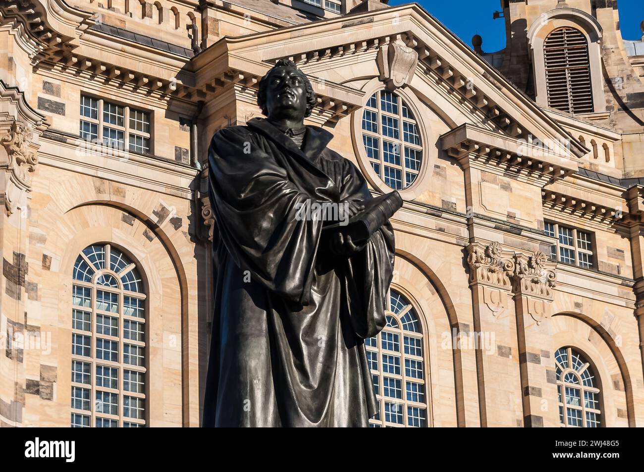 Martin Luther statue in Dresden Stock Photo - Alamy
