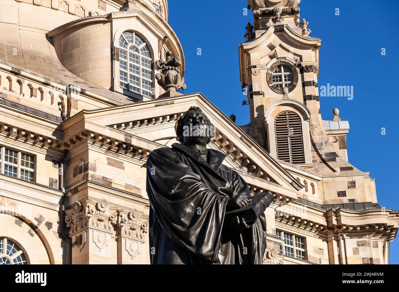 Martin Luther statue in Dresden Stock Photo - Alamy