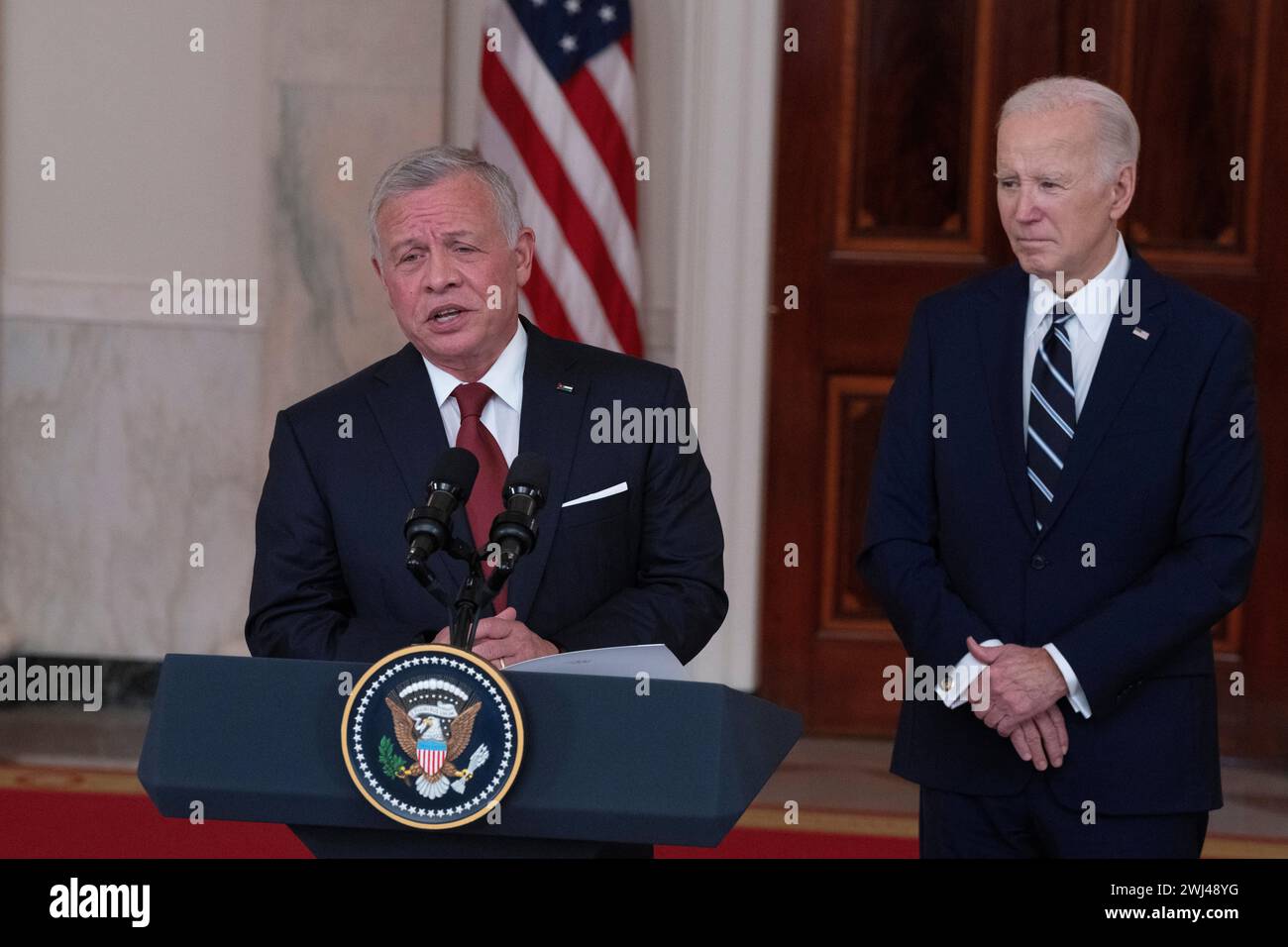United States President Joe Biden and King Abdullah II of Jordan ...