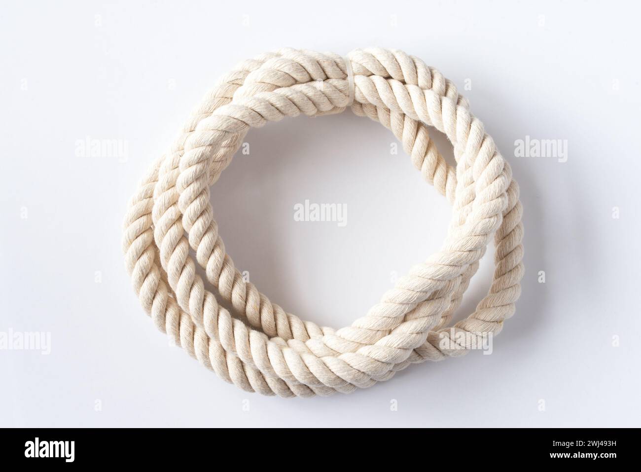 White Cotton Rope Stock Photo - Alamy
