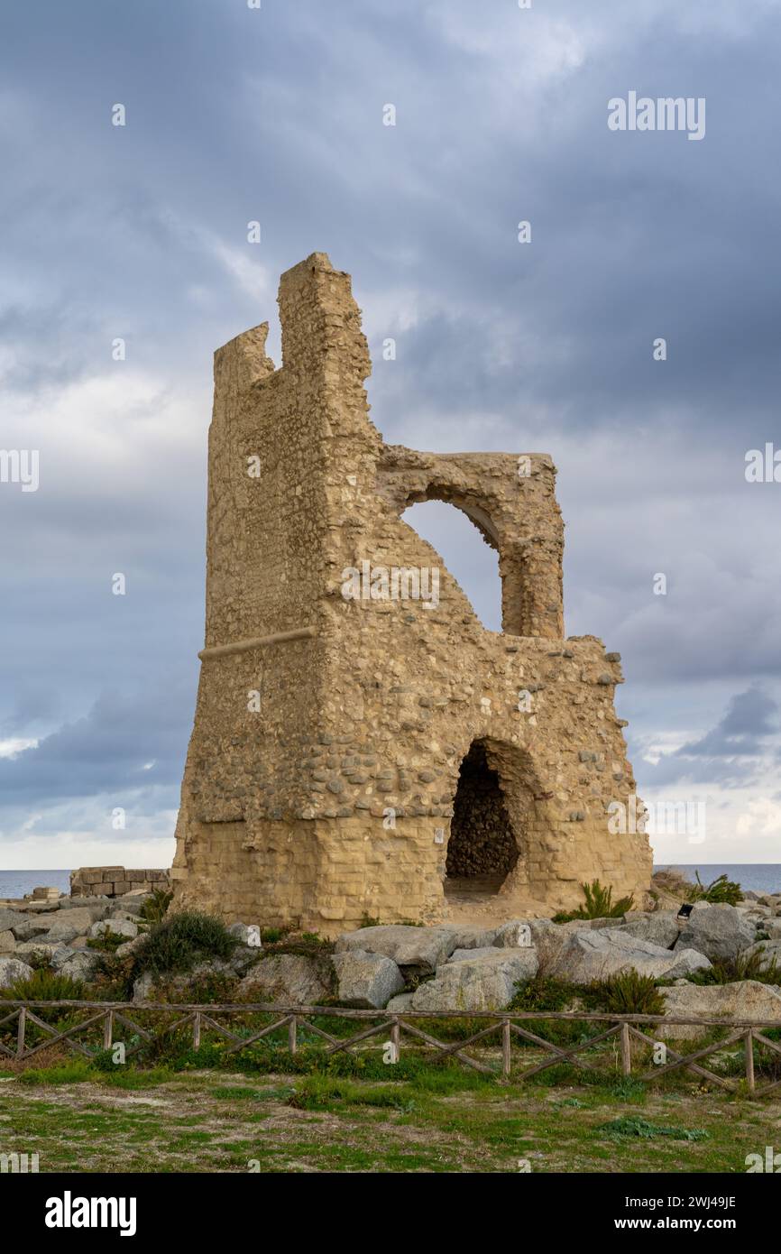 Briatico, Italy - 12 December, 2023: the ruins of the La Rocchetta ...