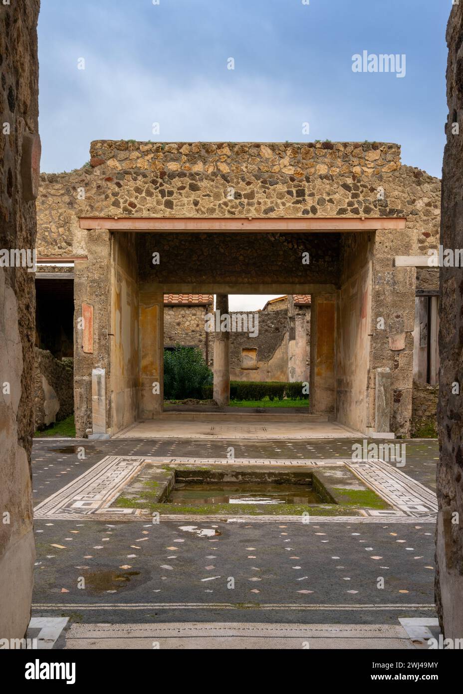 View of the inner cvourtyard of the house of Cecilio Giocondo in the ...