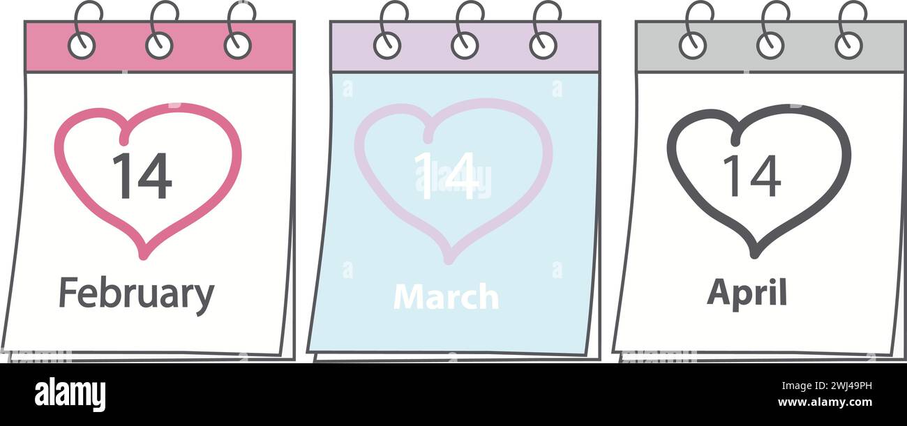 Calendar page with holiday date and hand drawn heart shape around ...