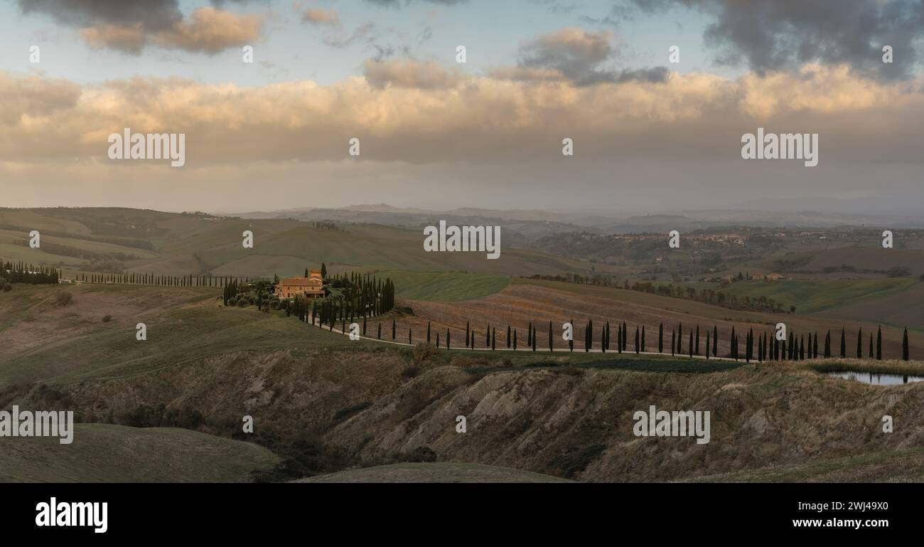 The iconic Baccoleno country estate in the rolling hills of Tuscany ...