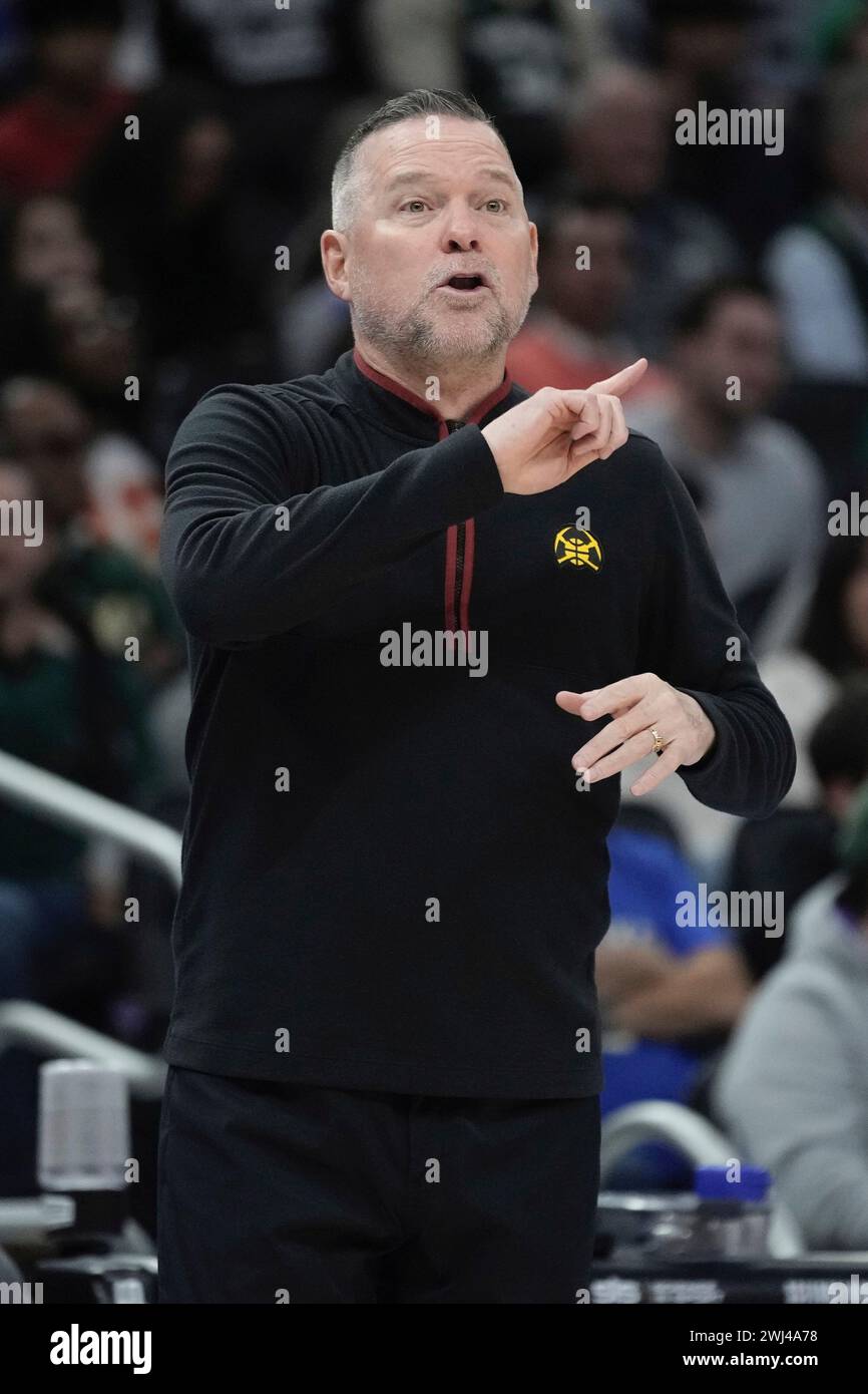 Denver Nuggets head coach Michael Malone reacts during the first half ...