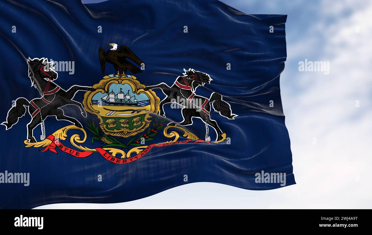 Pennsylvania state flag hi-res stock photography and images - Alamy