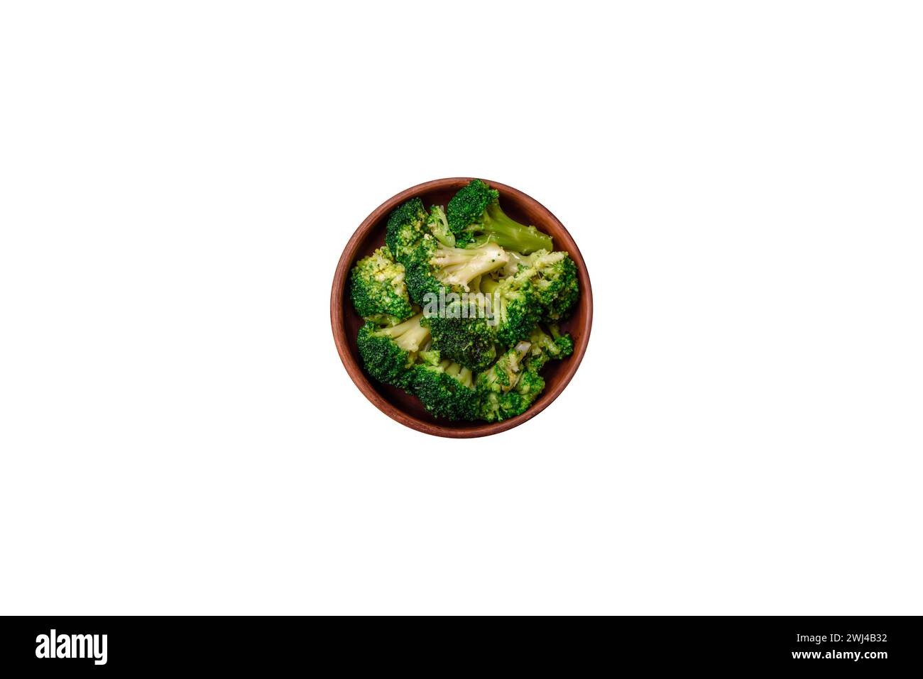 Delicious fresh green broccoli steamed in a ceramic plate Stock Photo ...