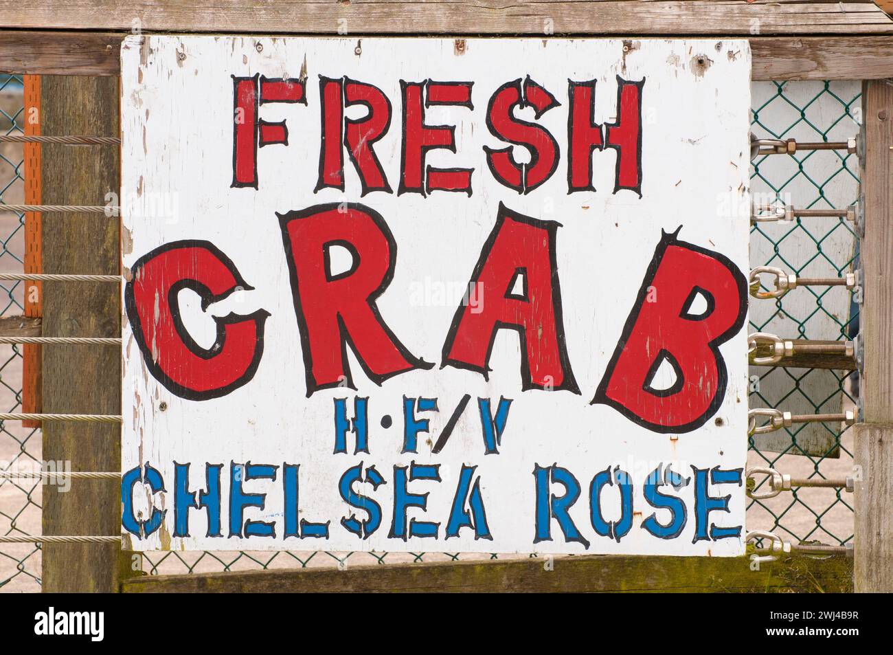 Crab sign, Newport, Oregon Stock Photo - Alamy