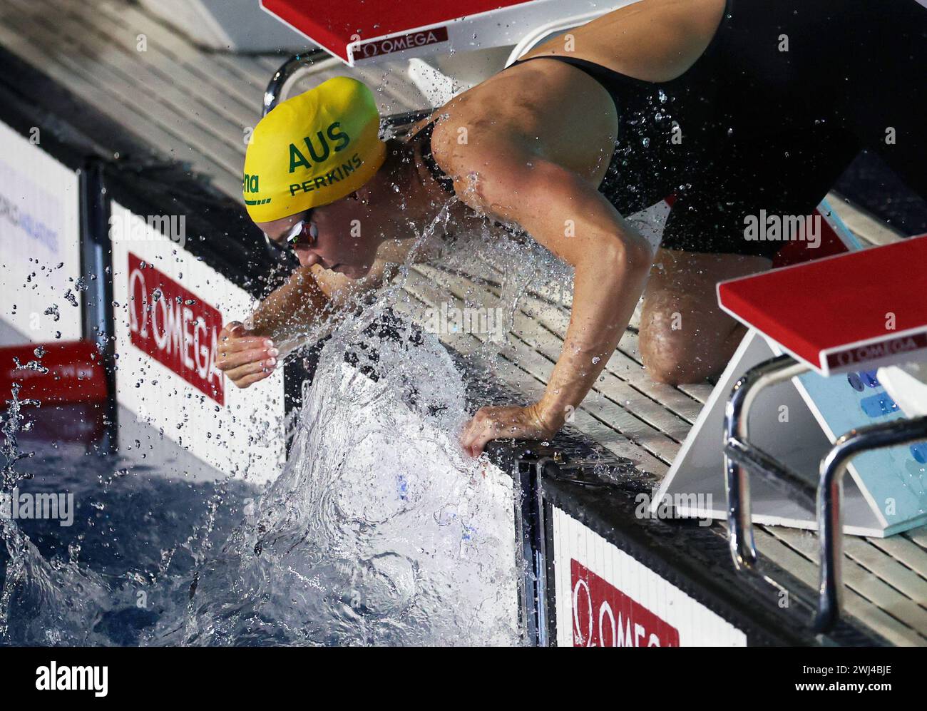 Doha, Qatar. 12th Feb, 2024. Alexandria Perkins of Australia prepares ...