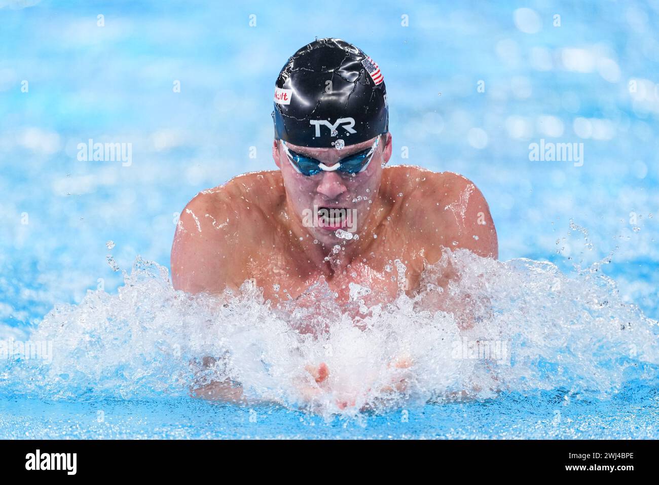 Doha, Qatar. 12th Feb, 2024. Nic Fink of the United States competes ...