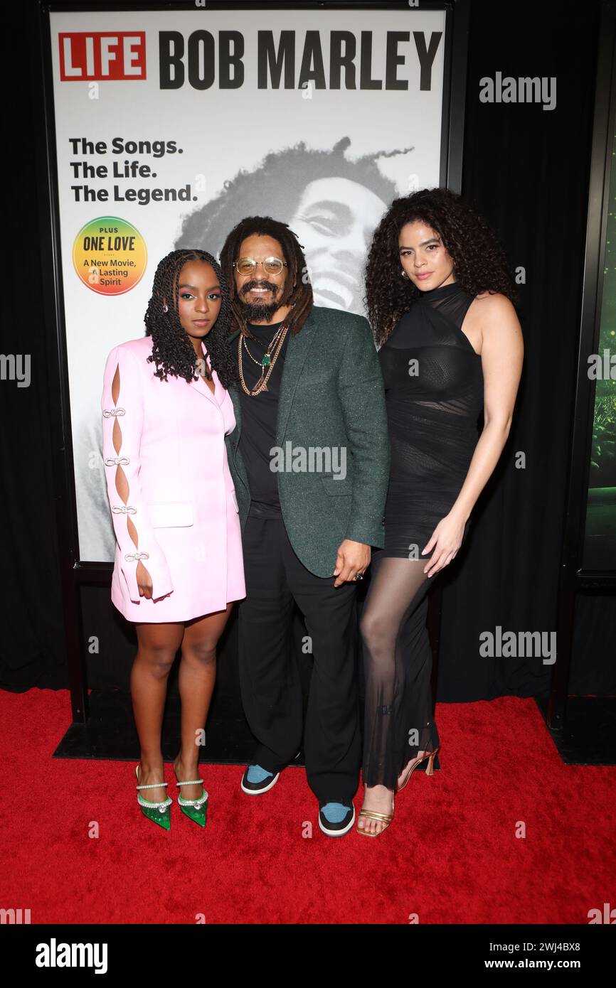 New York, United States. 12th Feb, 2024. Sara Marley, Rohan Marley and ...