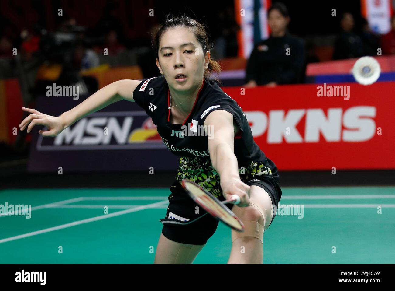Japan's Aya Ohori plays a shot against Singapore's Yeo Jia Min during ...