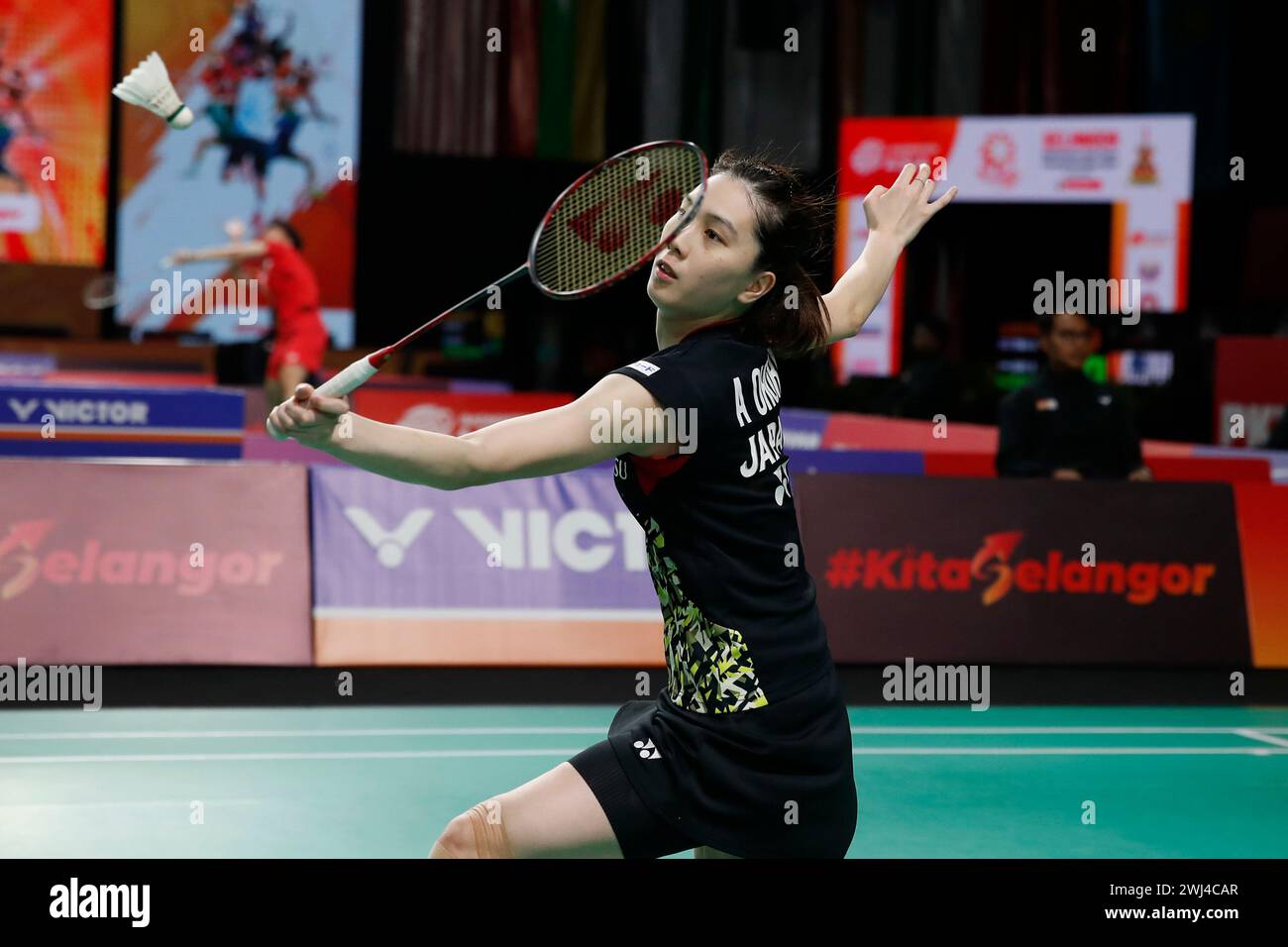 Japan's Aya Ohori plays a shot against Singapore's Yeo Jia Min during ...