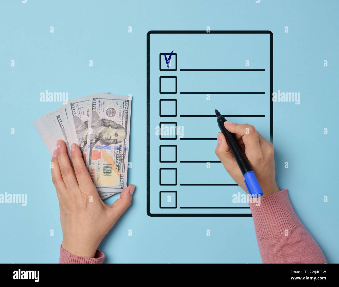 Check list hand hi-res stock photography and images - Alamy