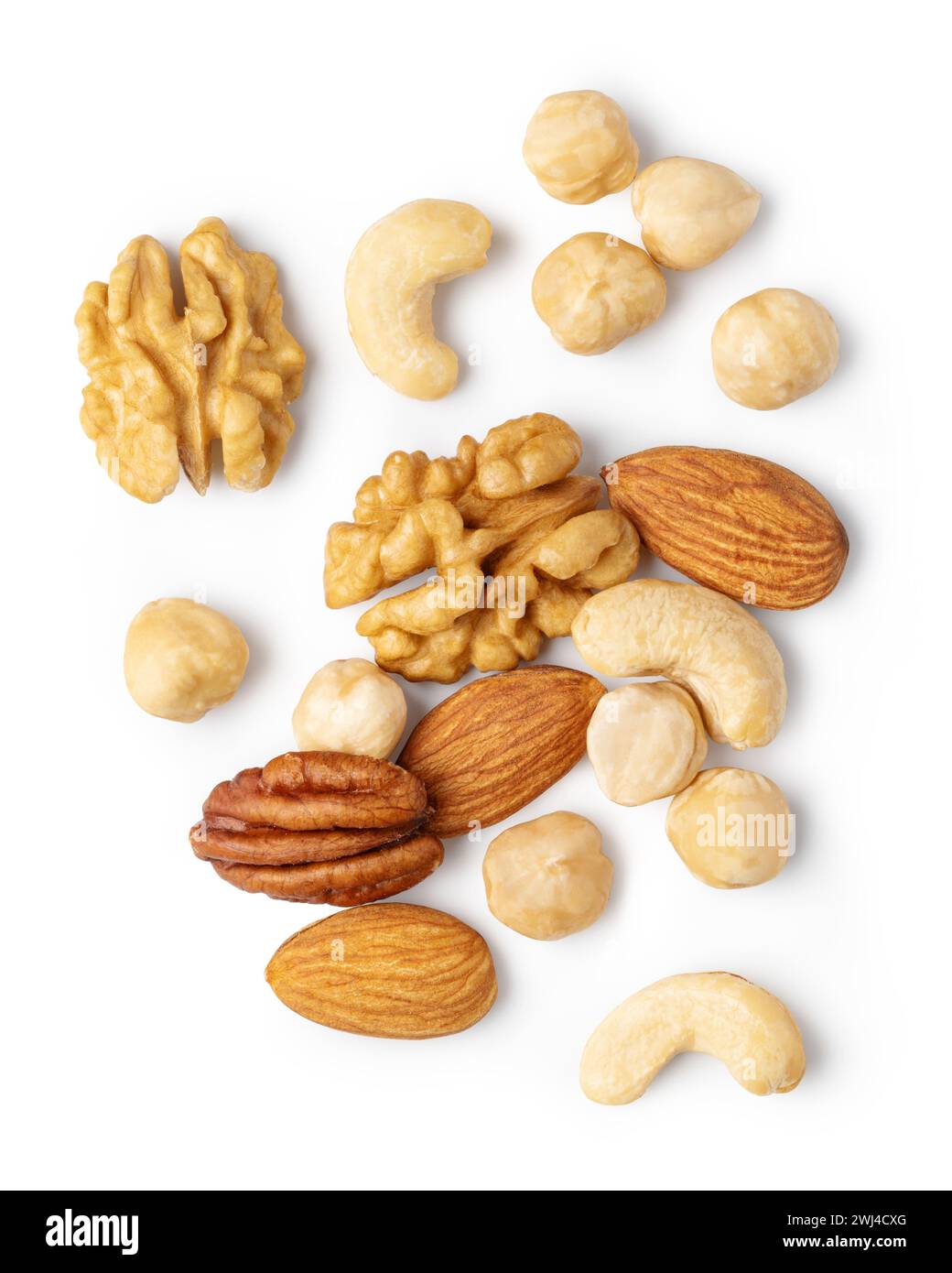 Nuts mix cashew walnut almond Cut Out Stock Images & Pictures - Alamy