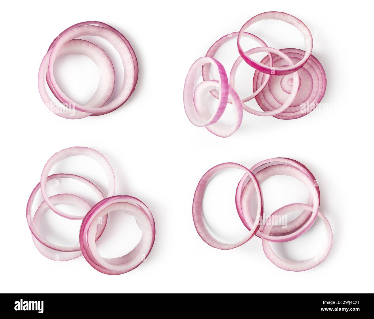 Top view red onion Cut Out Stock Images & Pictures - Alamy