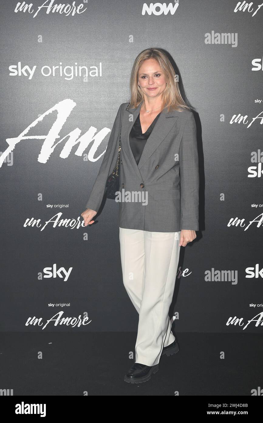 Rome, Italy. 12th Feb, 2024. Rome, Vinyl Preview of the Sky Original series "Un Amore", In the ...