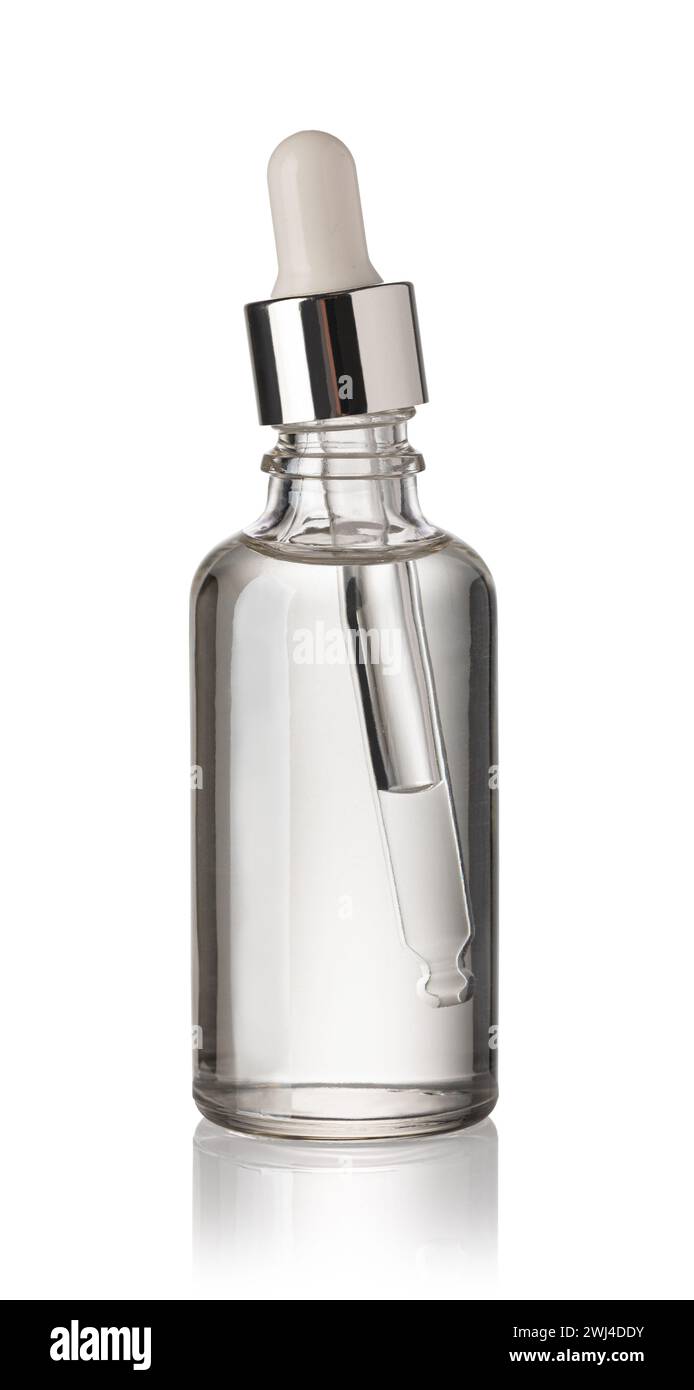 Essential serum Oil in cosmetic bottles with dropper Stock Photo - Alamy