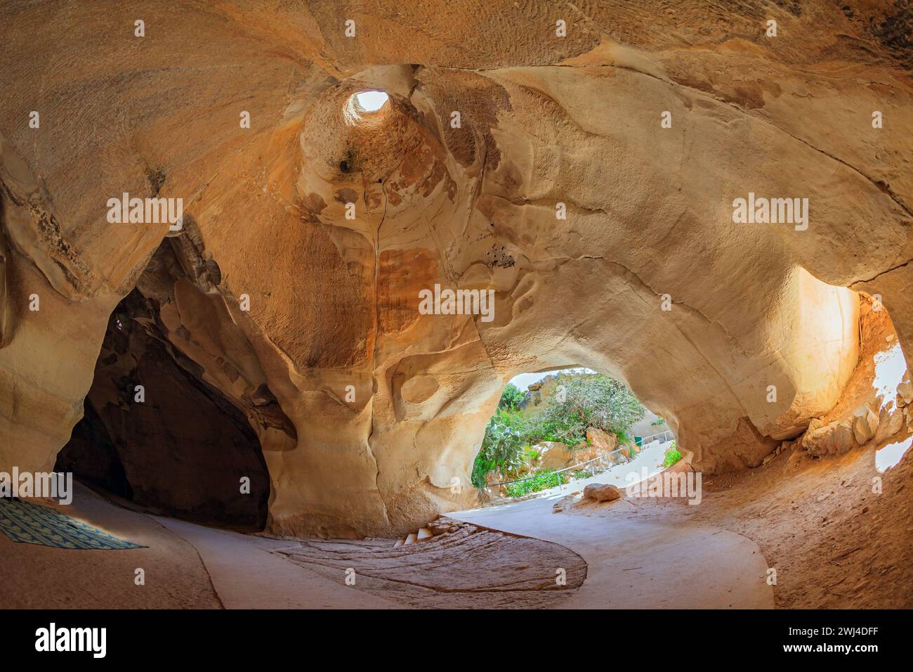 The famous underground national park Beit Guvrin, Israel. Bell caves ...