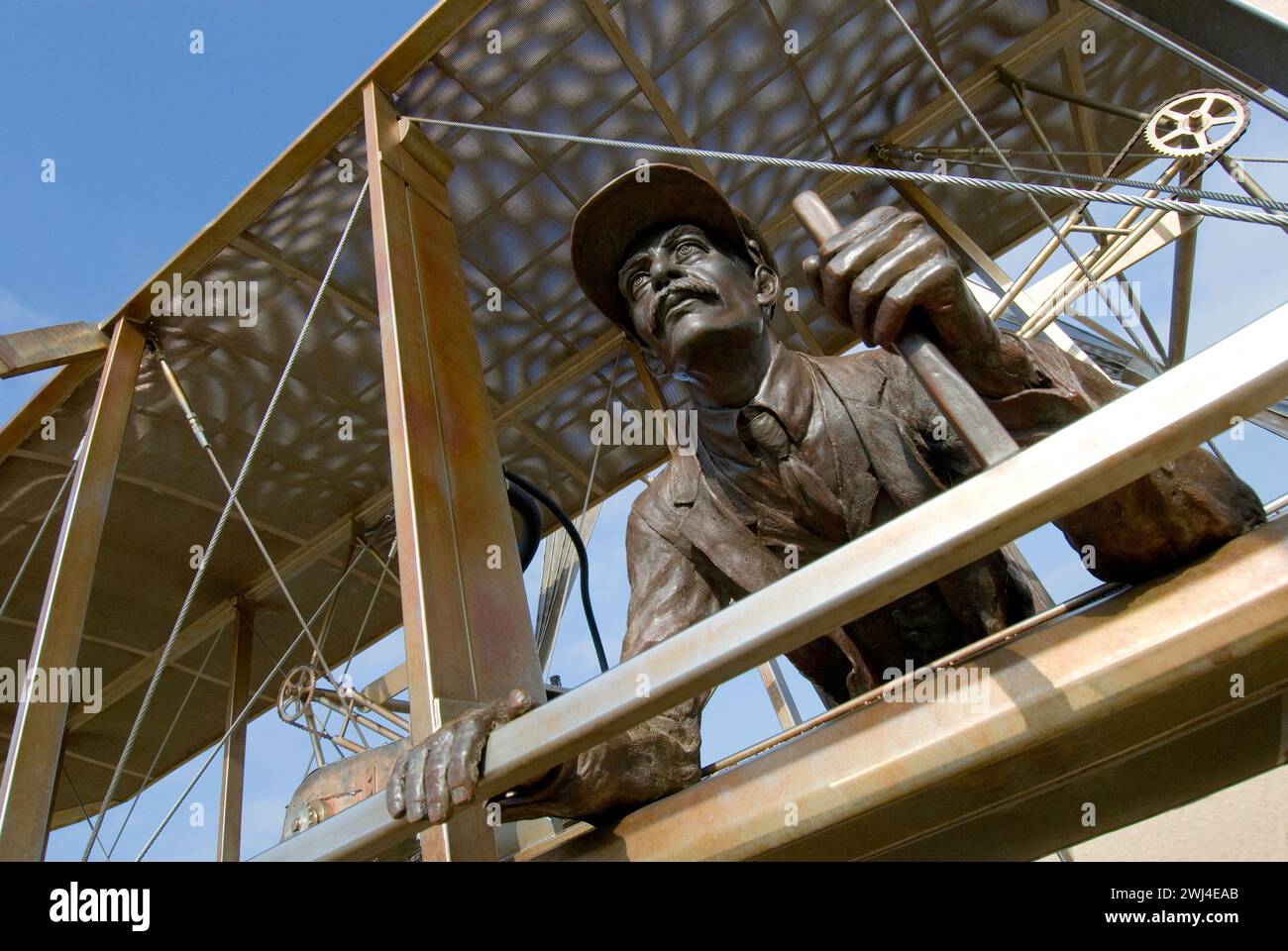 Orville Wright flies the Wright Brother's Flyer which flew 12 seconds ...