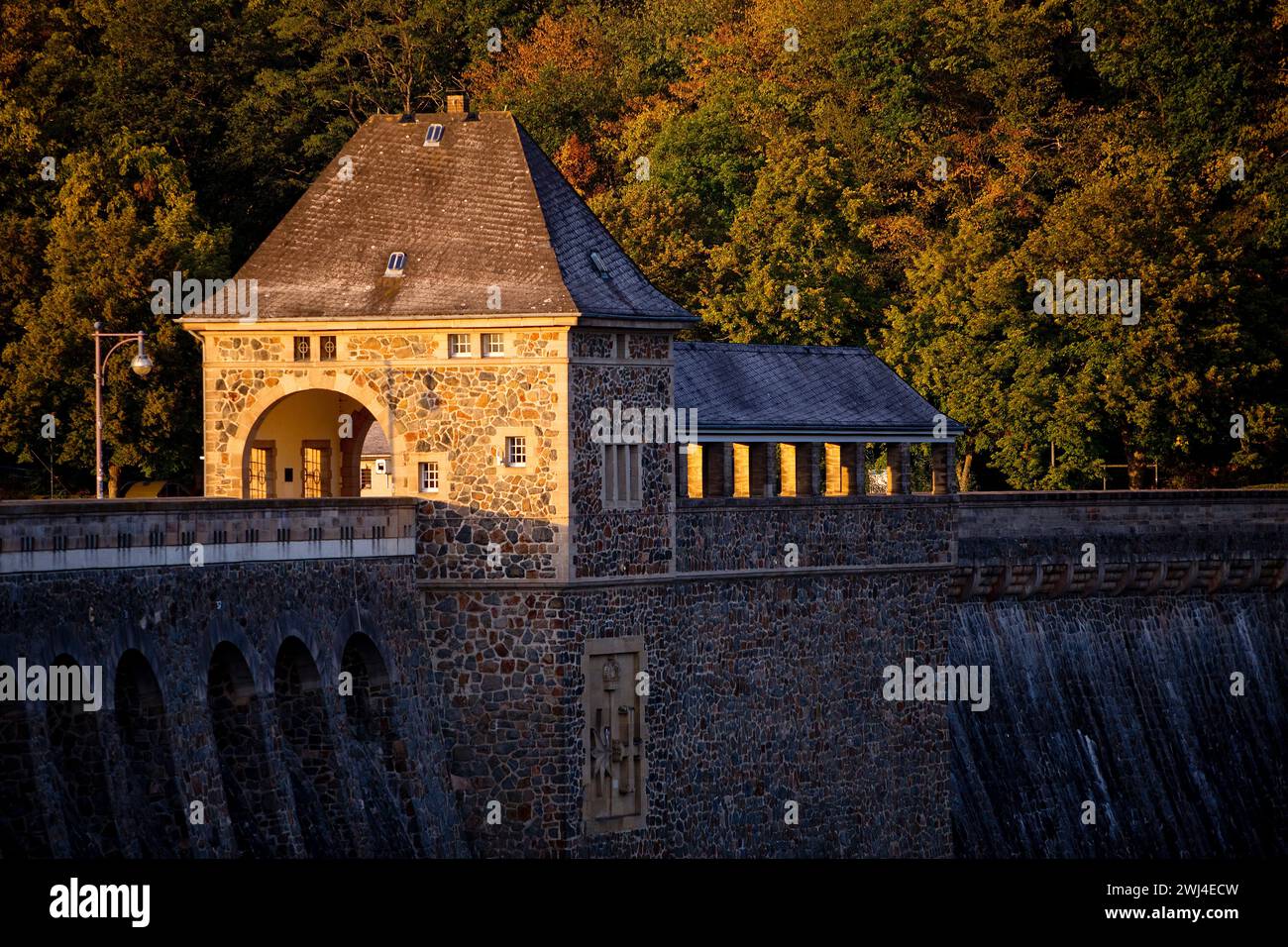 Quarry stone masonry of the dam from Edersee-Grauwacke, Edertalsperre ...