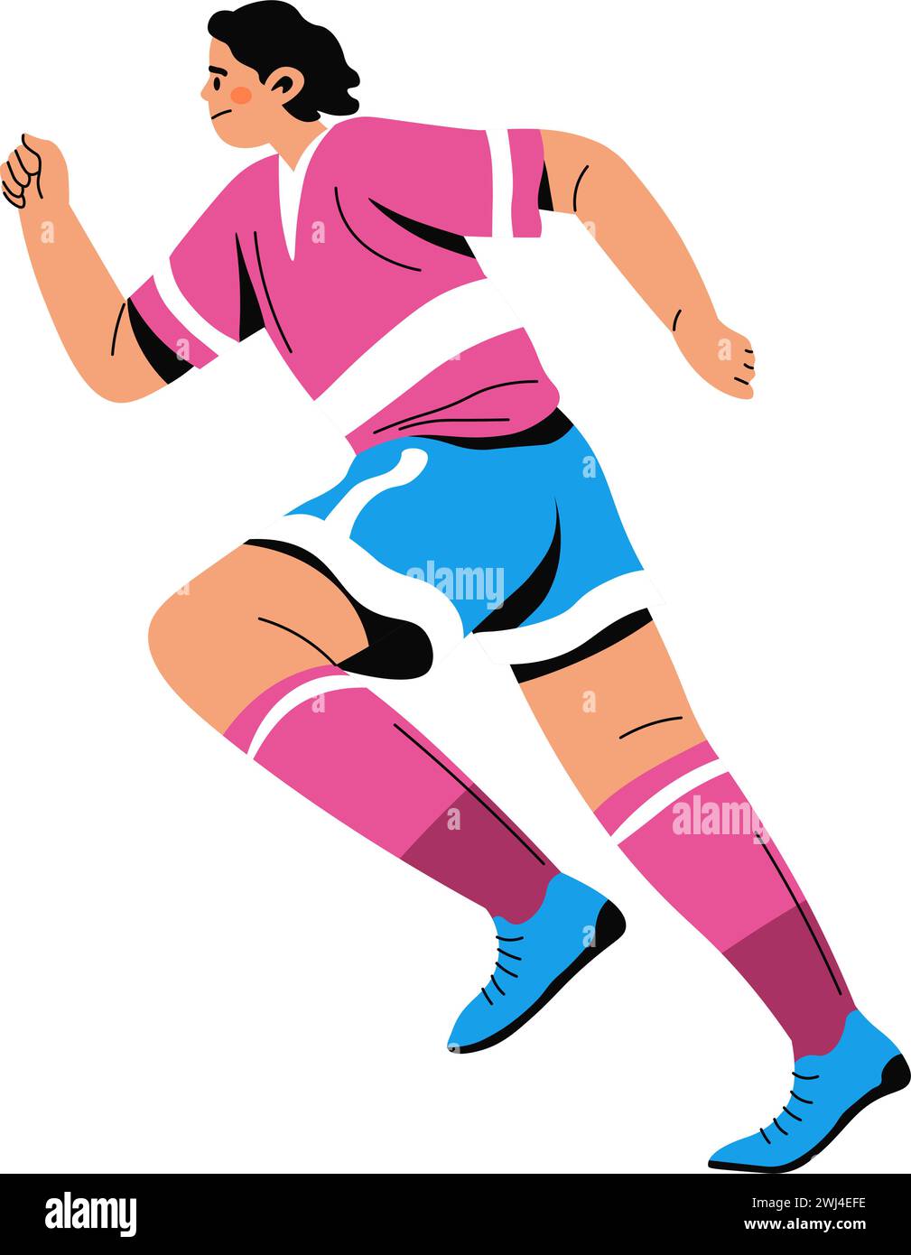 Professional footballer in uniform Stock Vector Images - Alamy