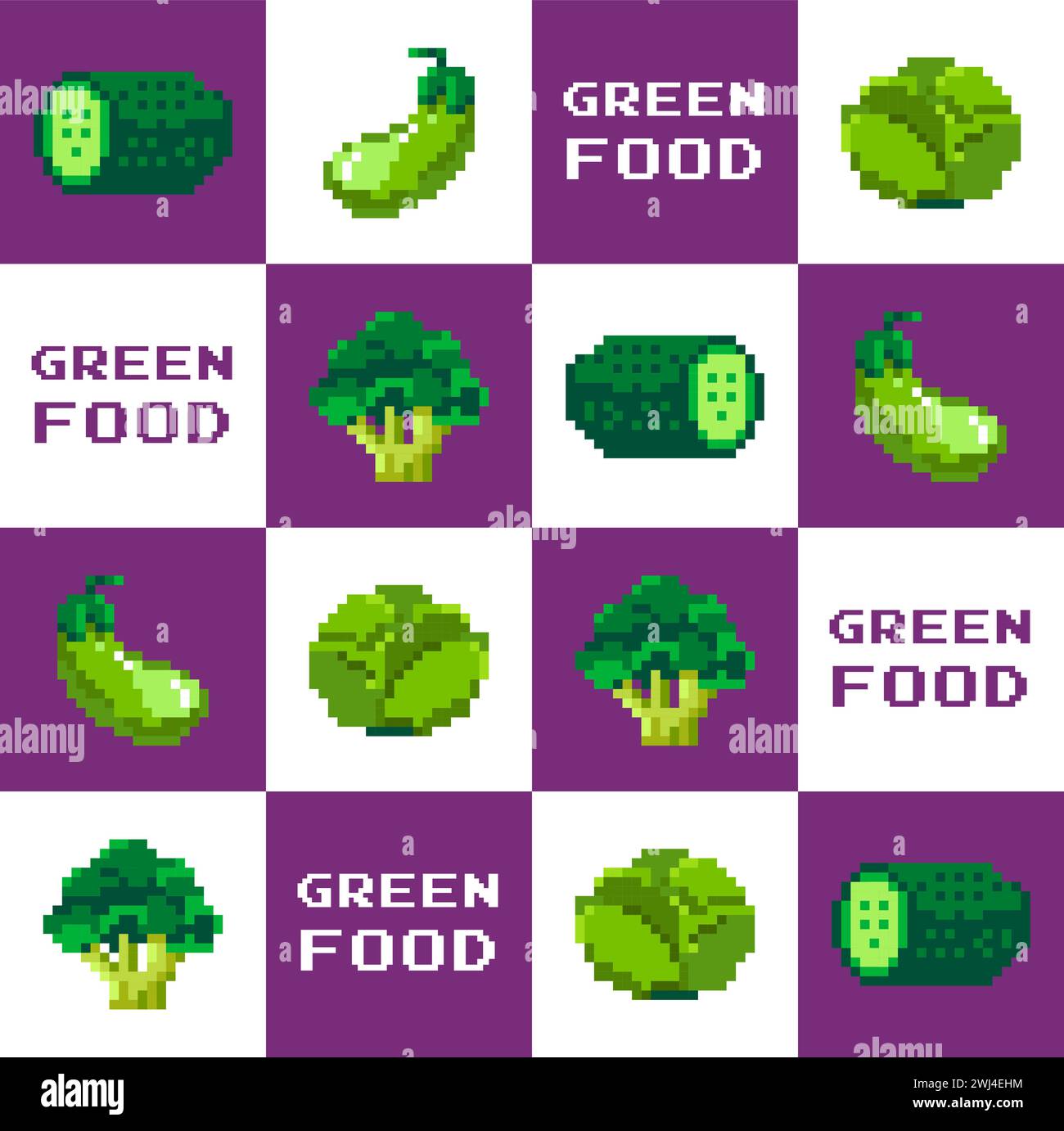 Zucchini pixel art hi-res stock photography and images - Alamy