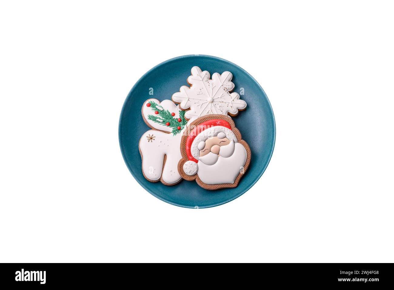 Gingerbread man plate Cut Out Stock Images & Pictures - Alamy