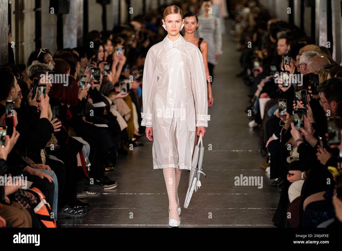 Models walk the runway during the Tory Burch fall/winter 2024 fashion ...