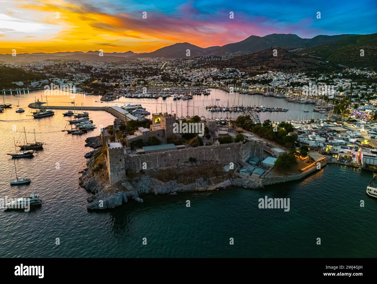 Aerial view of Bodrum in Mugla Province Stock Photo - Alamy